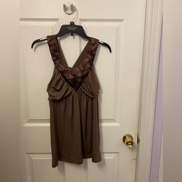 MCM | Tops | Mcm Bronzish Braided Tank Top | Poshmark